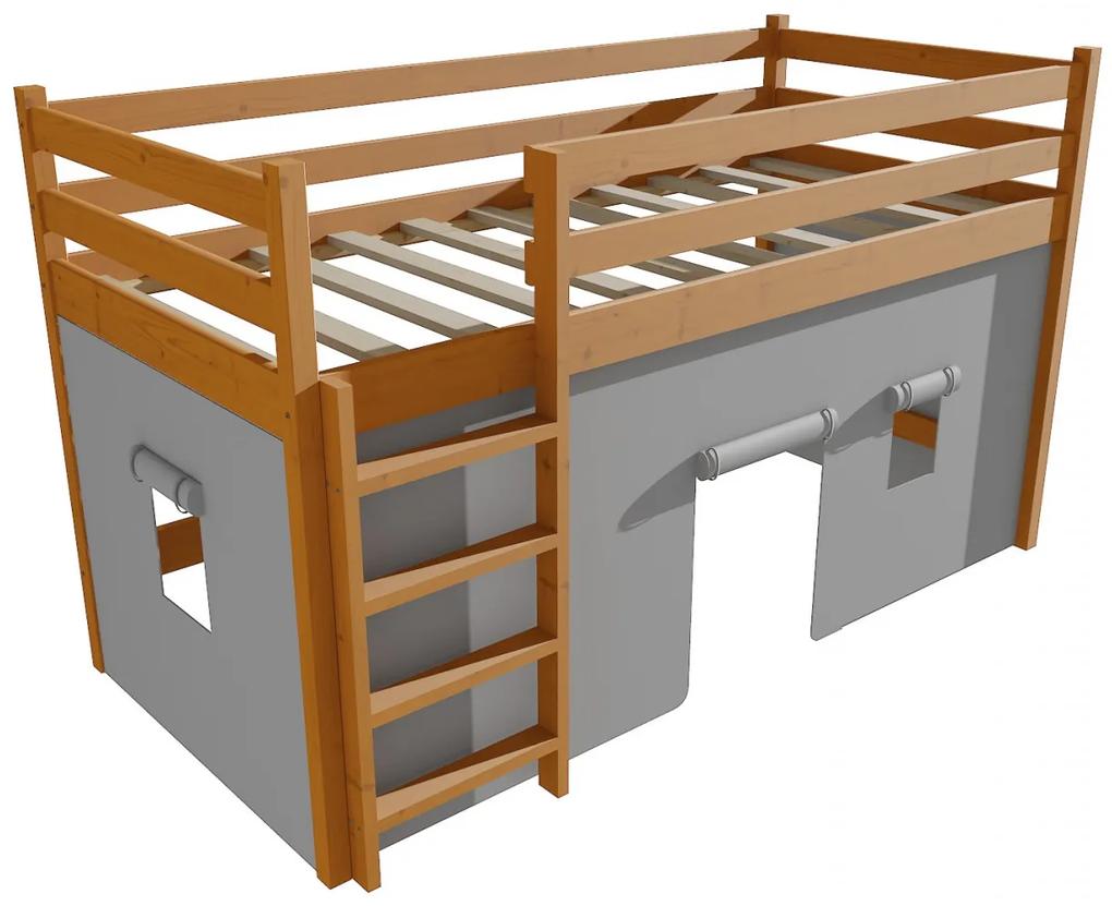 Patrová zvýšená postel GABRIELA "ZP 002" (Barva dřeva: moření olše, Rozměr: 80 x 200 cm)