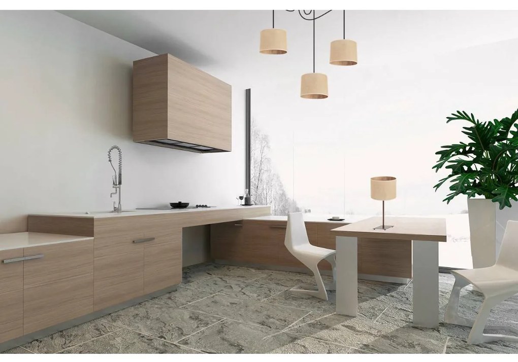 Stolní lampa Juta, 1x jutové stínítko, (výběr ze 2 barev konstrukce), n
