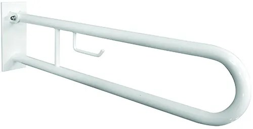 Bemeta Design HELP: Madlo, 813 mm, ve tvaru U, s držákem TP, sklopné, s krytkou, bílá - 301407283