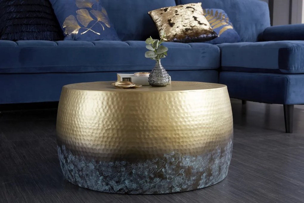 Designový konferenční stolek Malia III 60 cm zlatý žíhaný - Skladem (IN)