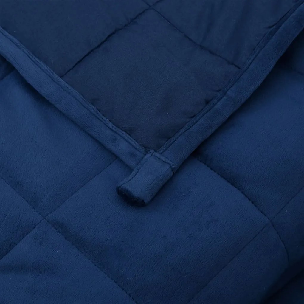 Zátěžová deka modrá 120 x 180 cm 9 kg textil