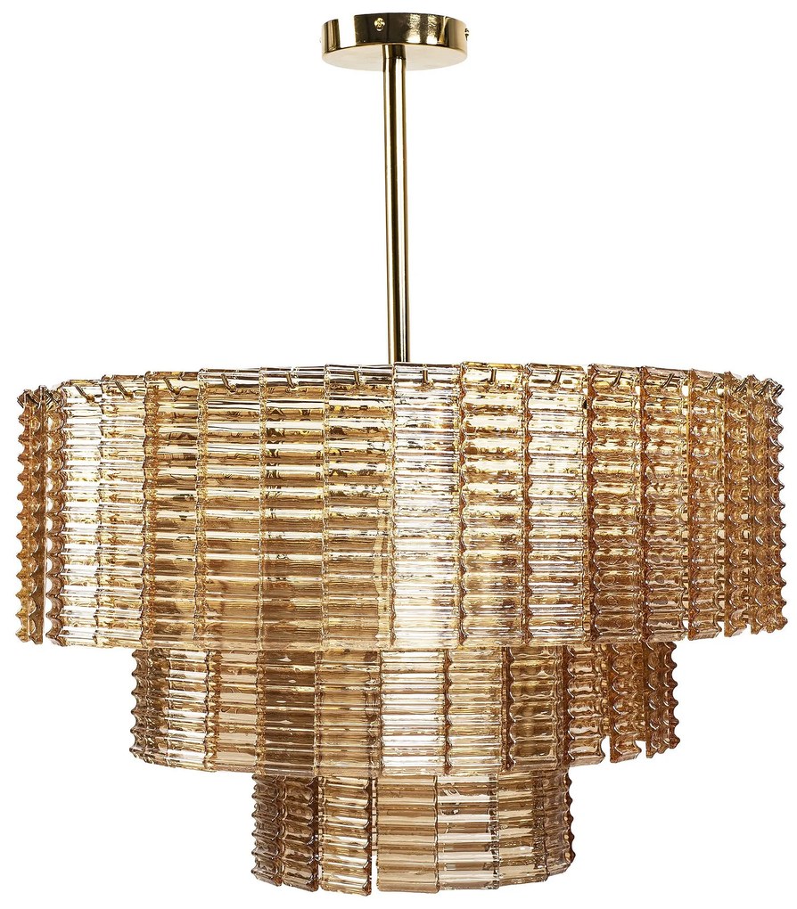 Toolight Závěsné osvětlení Crystal Modern D16 APP1677-8CP hnědé