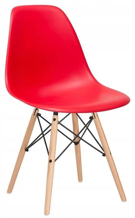 Designová židle SPRINGOS MILANO červená