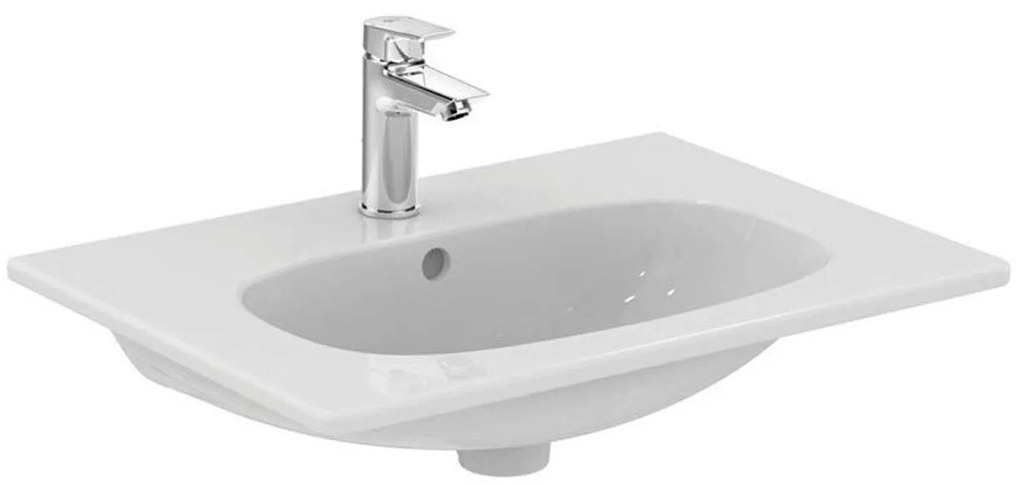 Ideal Standard Tesi - Umyvadlo nábytkové 63x45 cm, s přepadem, otvor pro baterii, matná bílá T3510V1