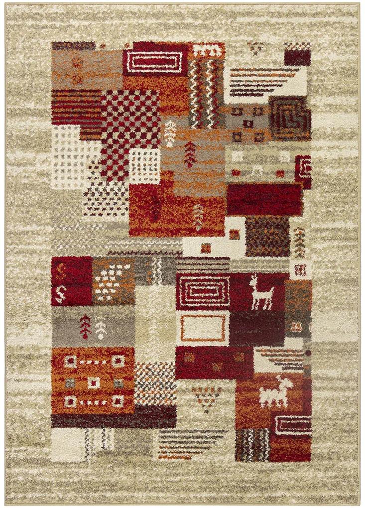Koberce Breno Kusový koberec SHERPA 5504/DW6P, Červená, Vícebarevné, 120 x 170 cm