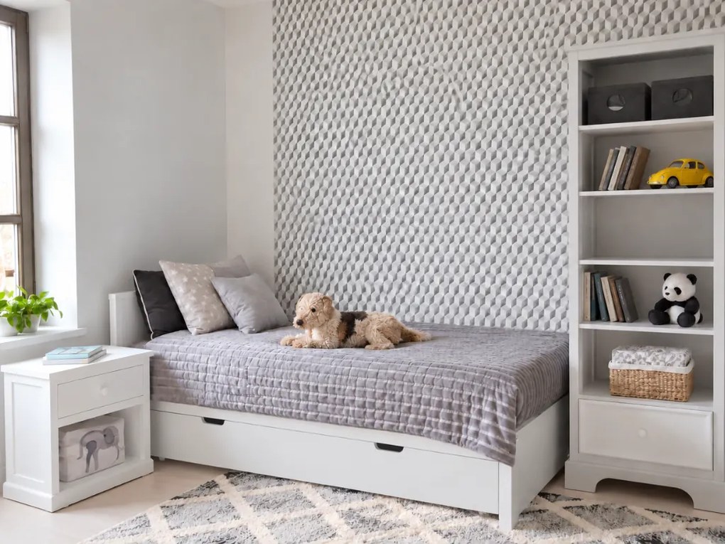 Velký úložný šuplík pod postel SIMONE na kolečkách Zvolte barvu: Kašmírová