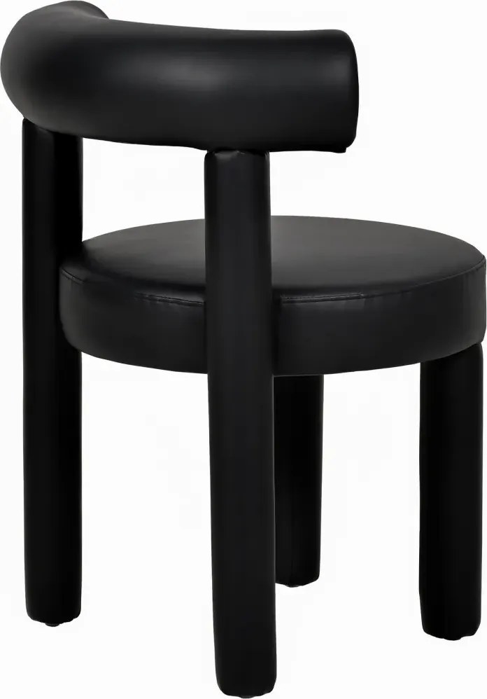 Designová jídelní židle Leith umělá kůže černá