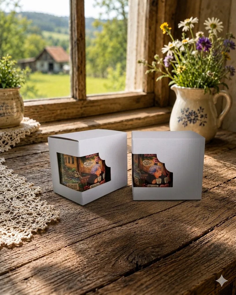 Srdcem darované Veselý hrneček pro kamarádky/kamarády/partu - na přání 3D ilustrace