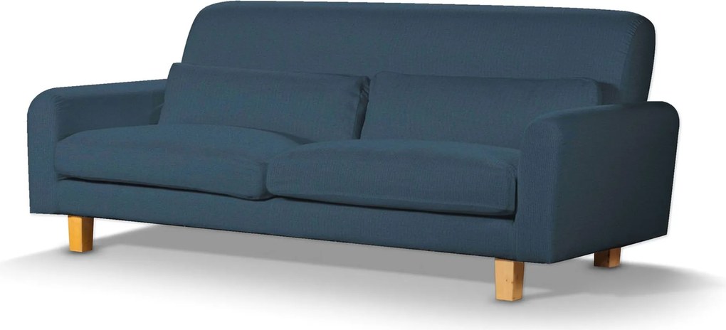 Potah na pohovku IKEA Nikkala krátký barva modrá látka pletený vzor