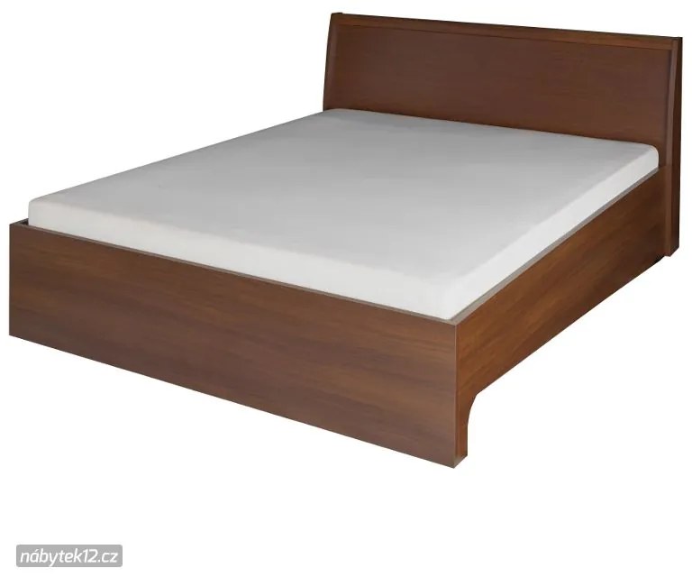 Manželská postel Madelin s roštem, LTD, třešeň malaga, 150x90x217 cm