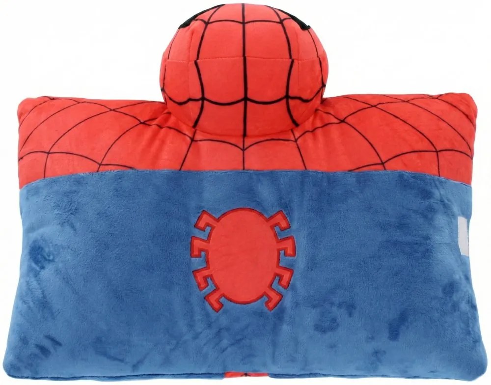 Multifunkční relaxační polštář Spiderman - 2v1 polštář i plyšová hračka - 45 x 36 cm