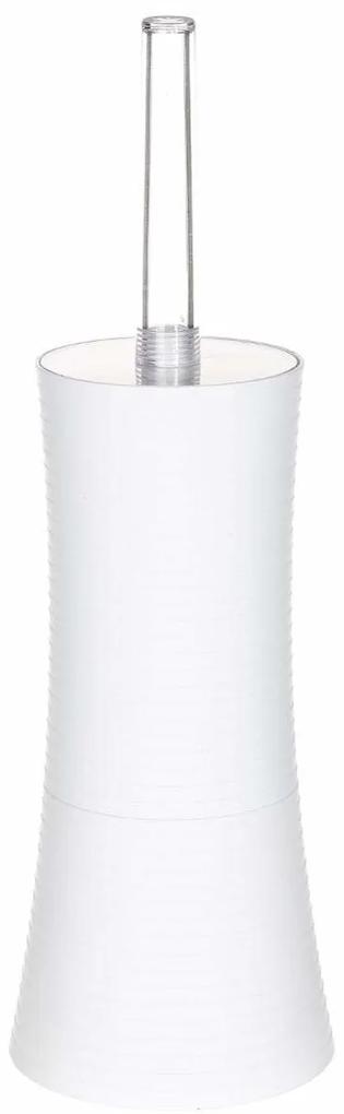 Plastový bílý stojan s toaletním kartáčem 5five Simple Smart, 12x38 cm