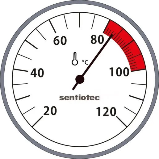 Sentiotec 260-T Basic – kulatý teploměr do sauny 100 mm