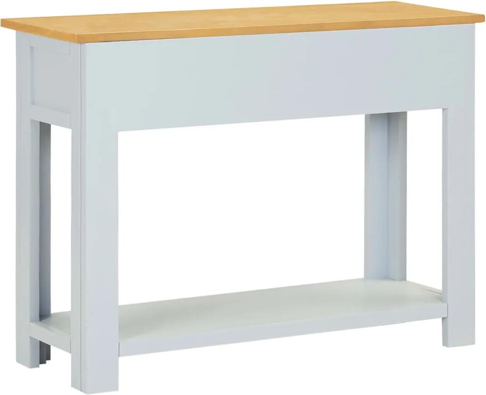 Konzolový stolek Fripp - masivní dřevo - světle šedý | 83 x 30 x 73 cm