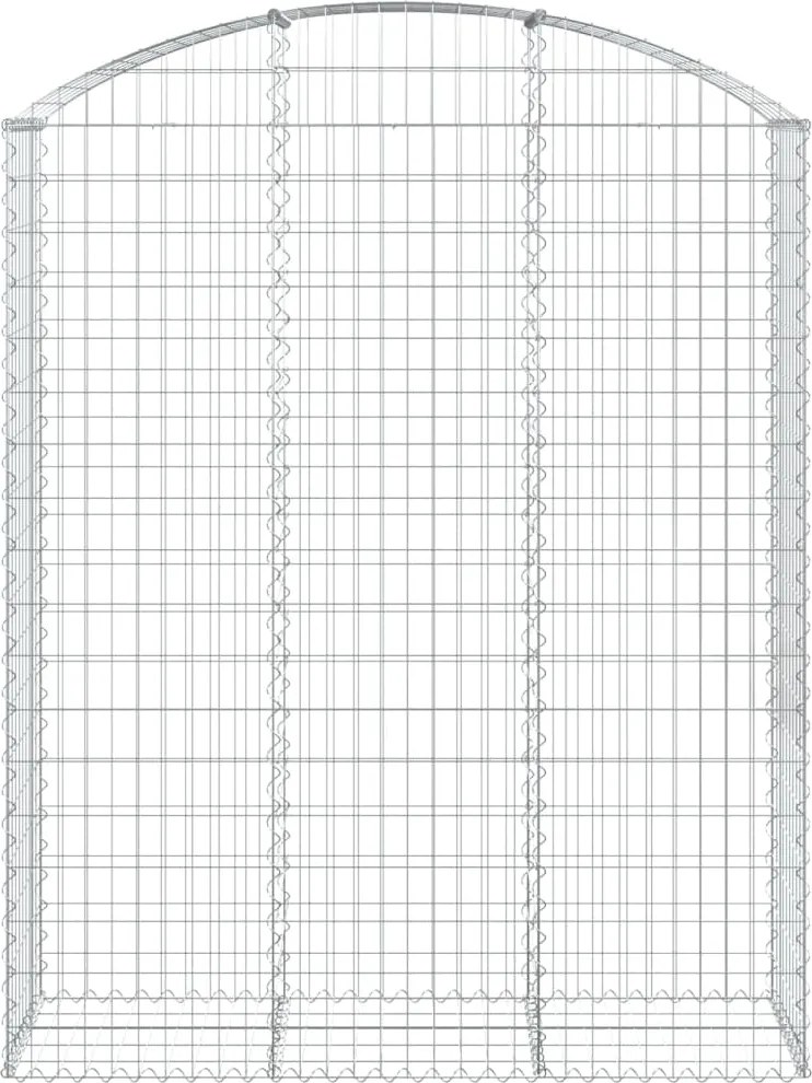 Klenutý gabionový koš 150 x 50 x 180/200 cm pozinkované železo 153459