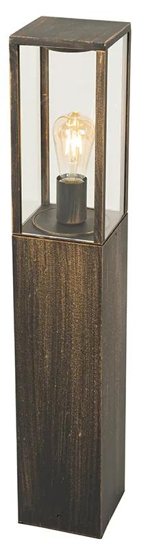 Vintage stojací venkovní lampa starožitná zlatá 80 cm IP44 - Charlois