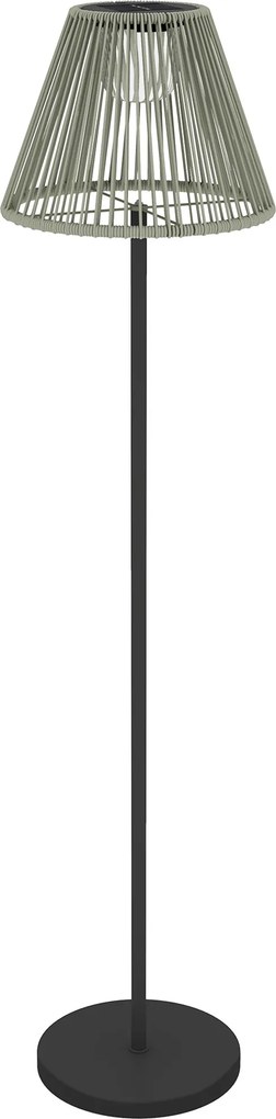 Outsunny Solární stojací lampa ratan Solární lampy se světelným senzorem 25 LED světel Solární světlo v boho stylu Ø33 x 135 cm