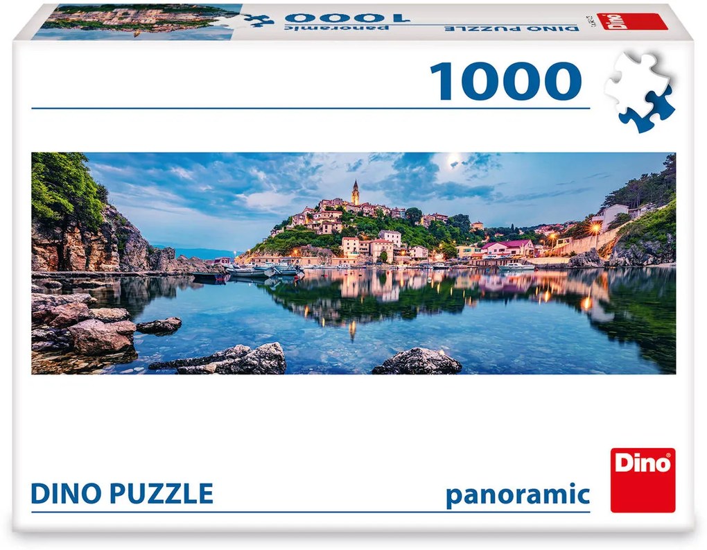 DINO Puzzle panoramatické 1000 dílků Ostrov Krk 95x33cm skládačka dn545472