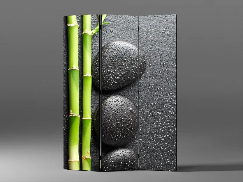 Liox Paraván zen kameny a bambus Rozměr: 135 x 180 cm