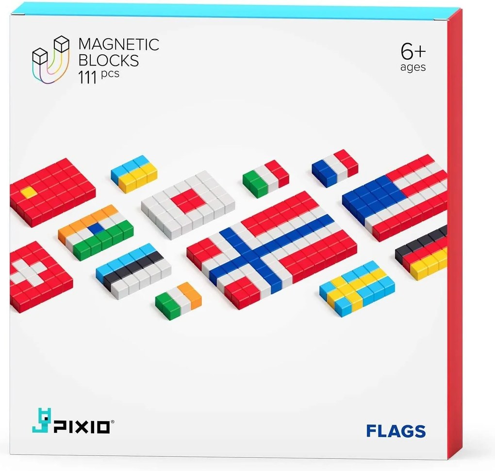 Stavebnice pixio flags smart magnetická