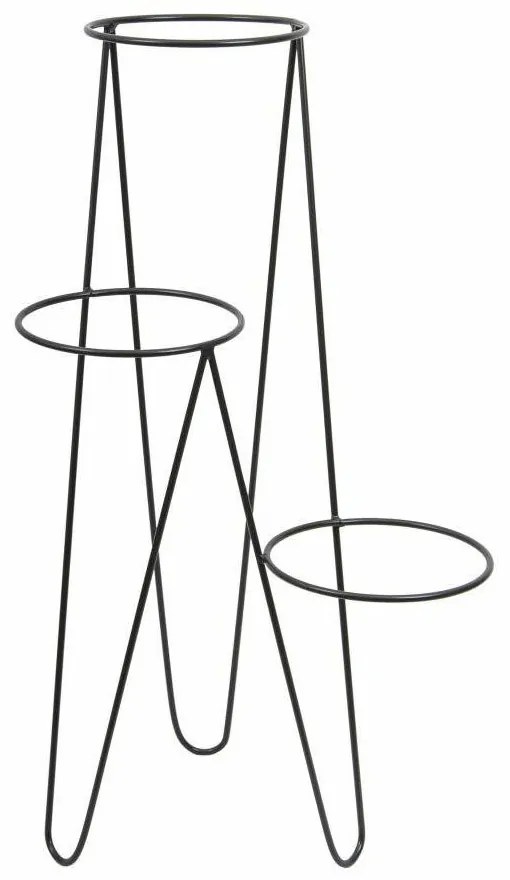 STOJAN NA KVĚTINÁČ TRIPOD 95X45X24 CM ČERNÁ