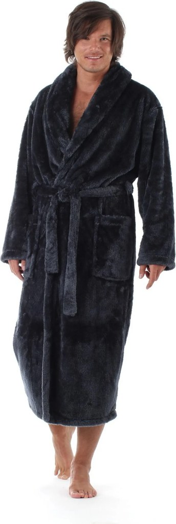 Antracitový Huňatý Župan Jack extra 21 20 9551 - XL