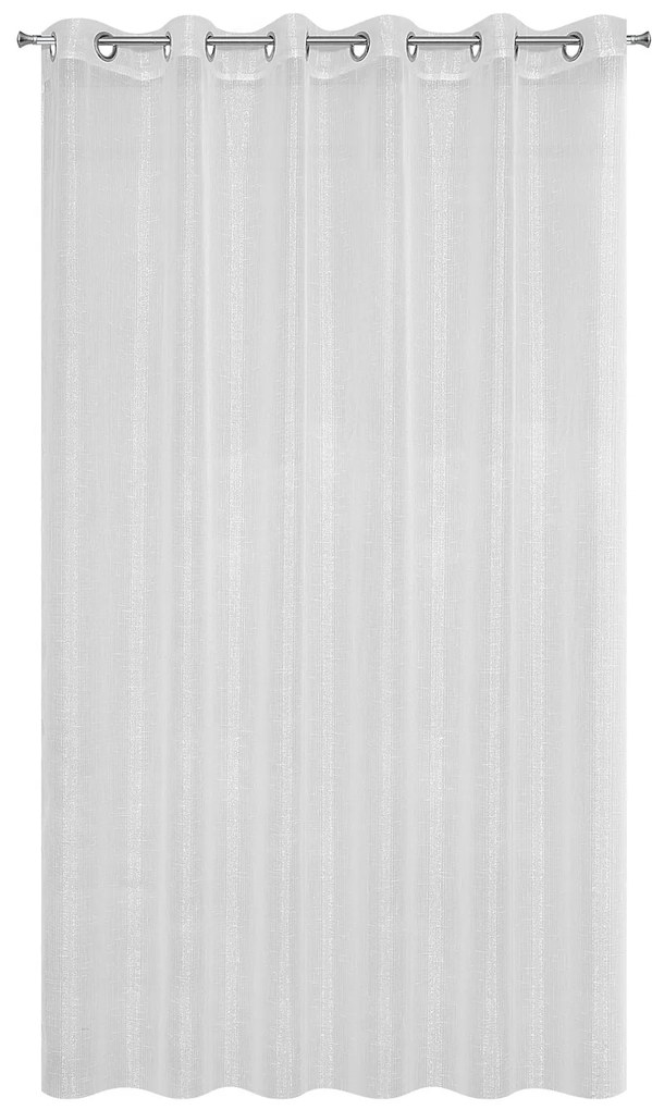 ZÁCLONA NA KROUŽCÍCH EMMA 290X250 CM BÍLÁ