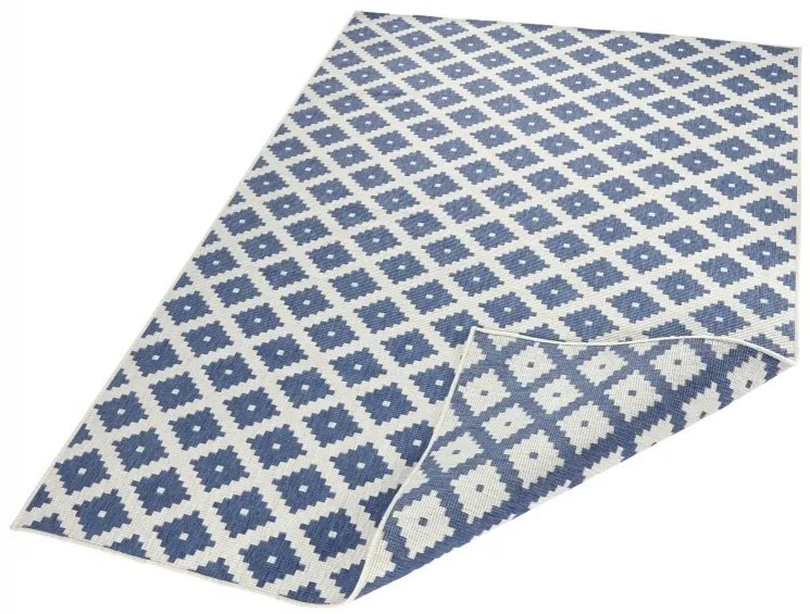 NORTHRUGS - Hanse Home koberce Kusový koberec Twin-Wendeteppiche 103128 blau creme – na ven i na doma - 200x290 cm