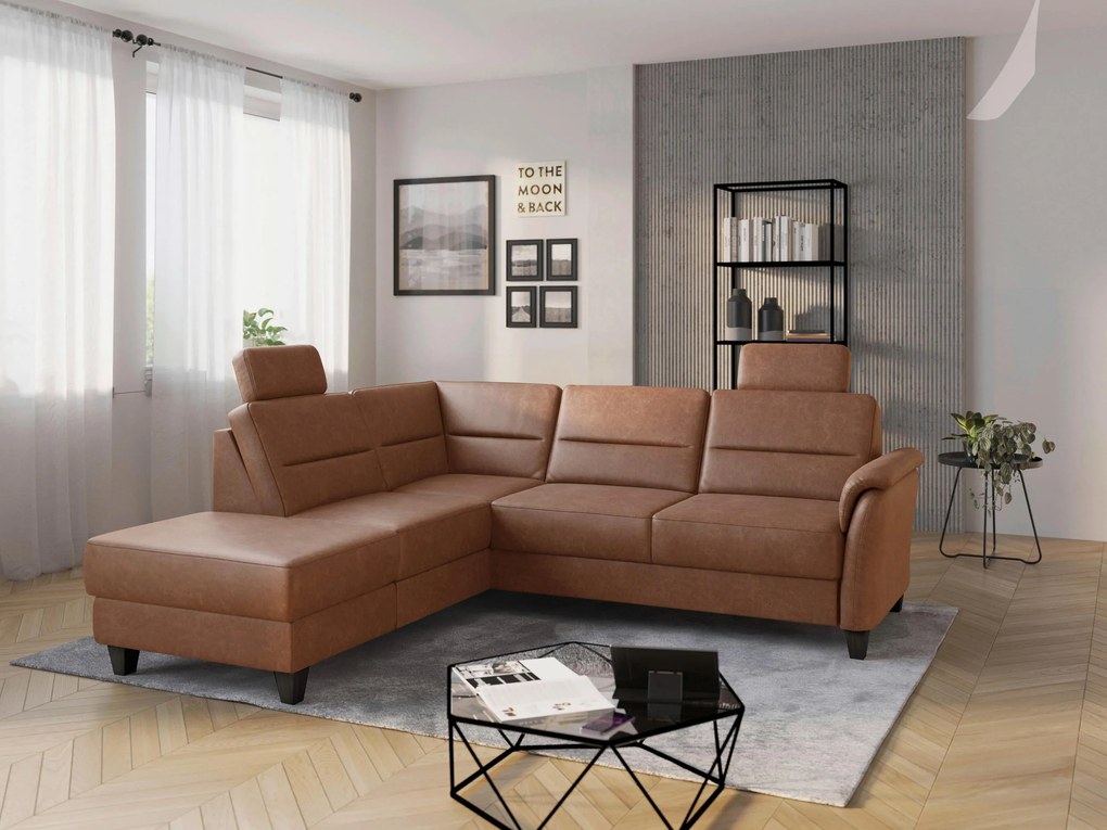 XXXLutz ROHOVÁ SEDAČKA, textil, koňaková Sit & More - Sedací soupravy - 000144019770