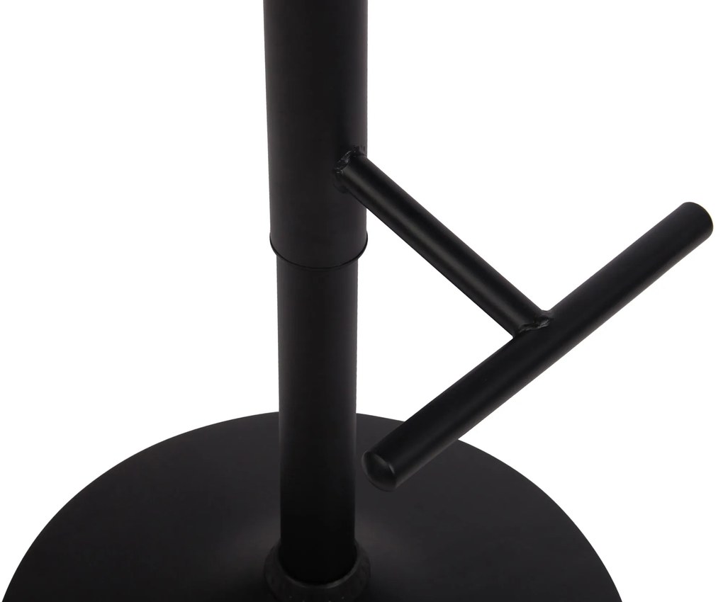 Barová židle Haworth - samet - černý rám | krémová