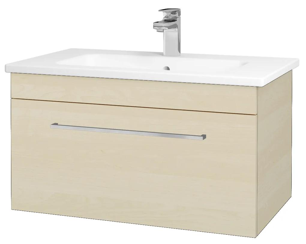 Dřevojas Koupelnová skříň ASTON SZZ 80 Varianta: N01 Bílá lesk / Úchytka T02 / M05 Béžová mat
