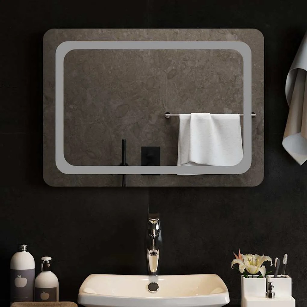 Koupelnové zrcadlo s LED osvětlením 70x50 cm 151784