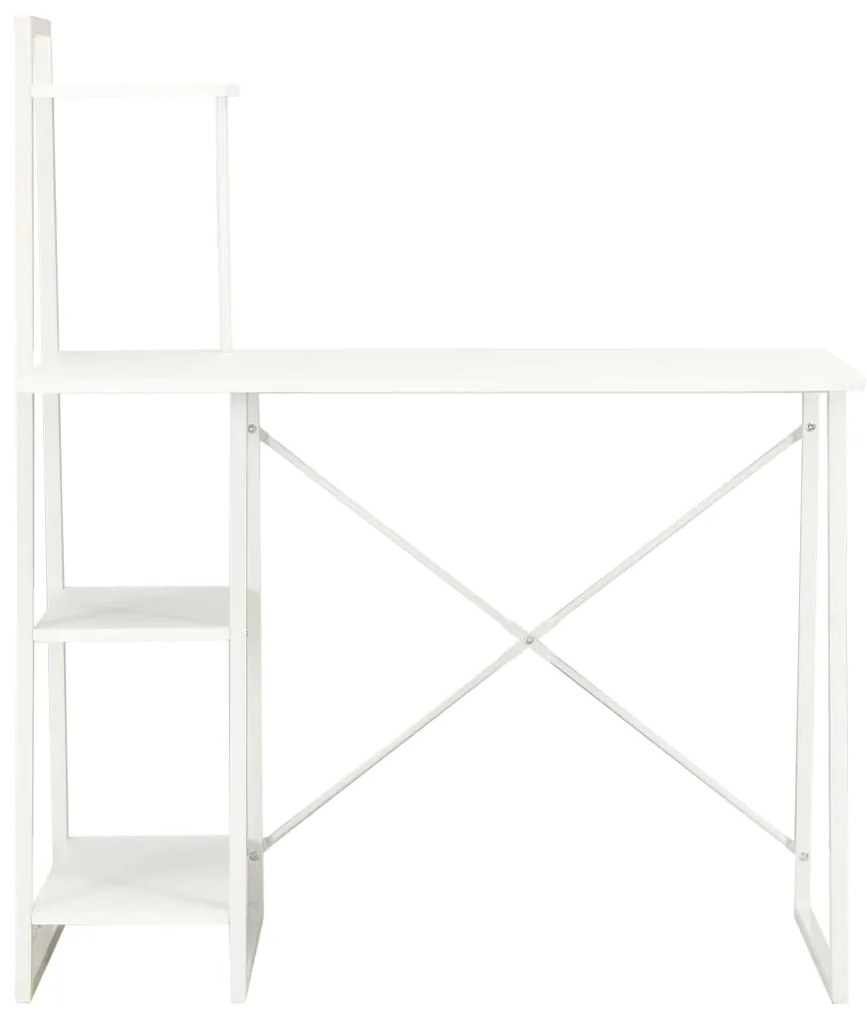 Psací stůl s poličkami bílý 102 x 50 x 117 cm 20282