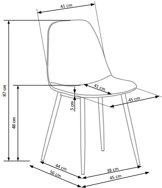 Jídelní židle K417 Halmar Šedá