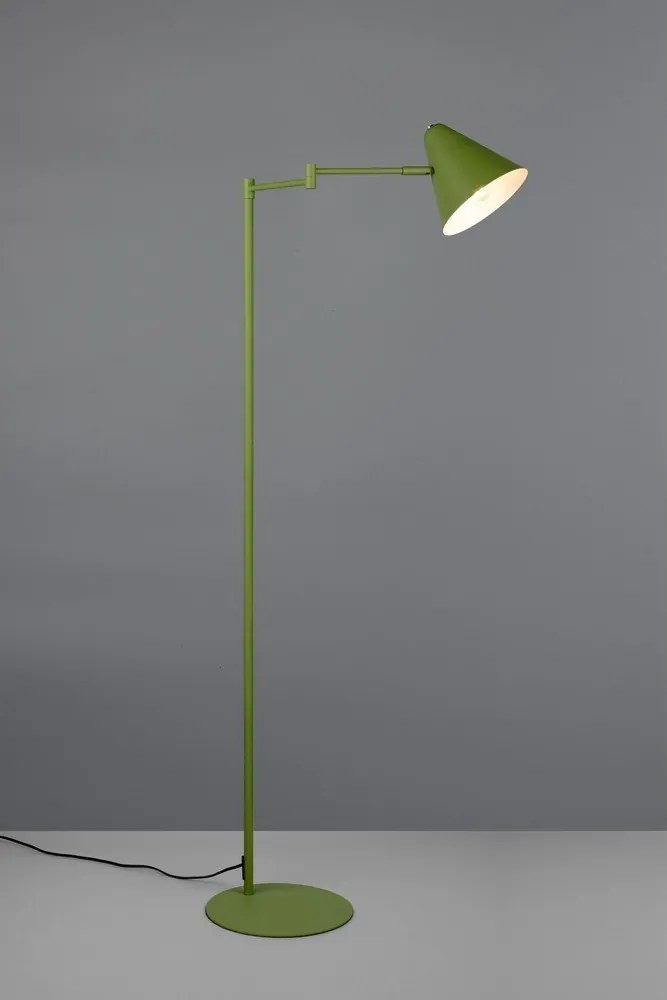 Zelená stojací lampa s ohybatelnou konstrukcí (výška 126,5 cm) Cosima – Trio