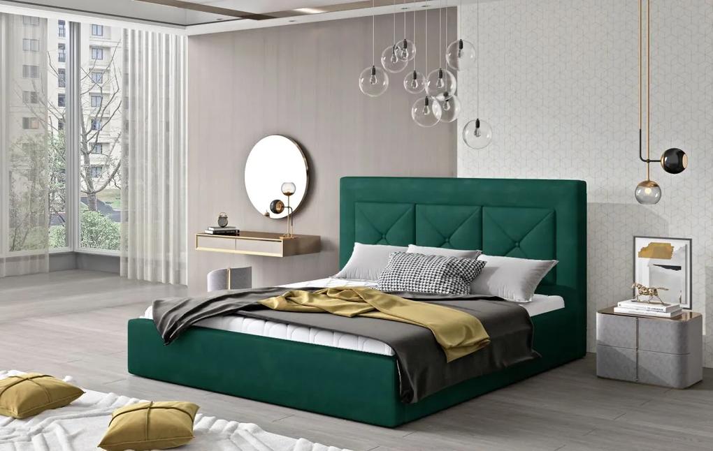 Čalouněná postel CLOE - Kronos 19 - 200x200cm - Dřevo