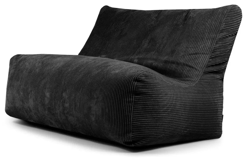 Černý manšestrový sedací vak Sofa Seat Lounge – SLOWDOWN