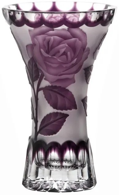 Váza Růže, barva fialová, výška 155 mm