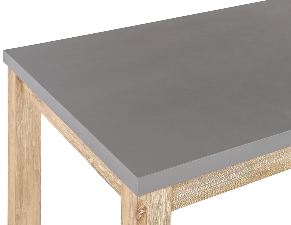 Zahradní stůl z betonu a akátového dřeva 180 x 90 cm OSTUNI Beliani