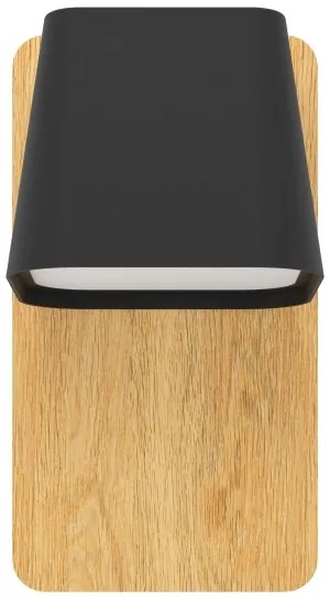 Eglo 390009 - Nástěnné svítidlo RUSCIO 1xE27/40W/230V černá/hnědá