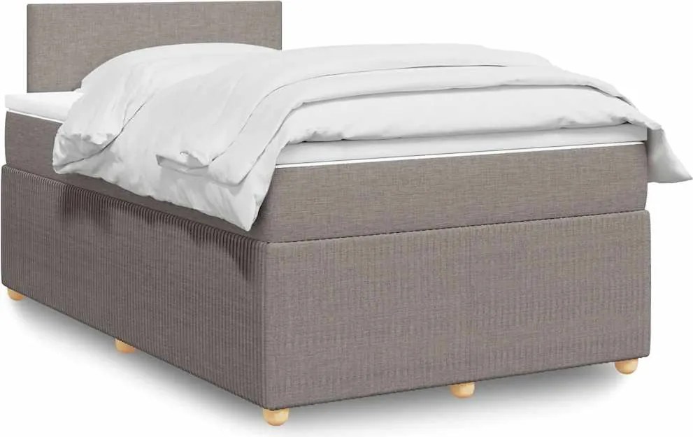 Box spring postel s matrací taupe 120x190 cm textil 3289692
