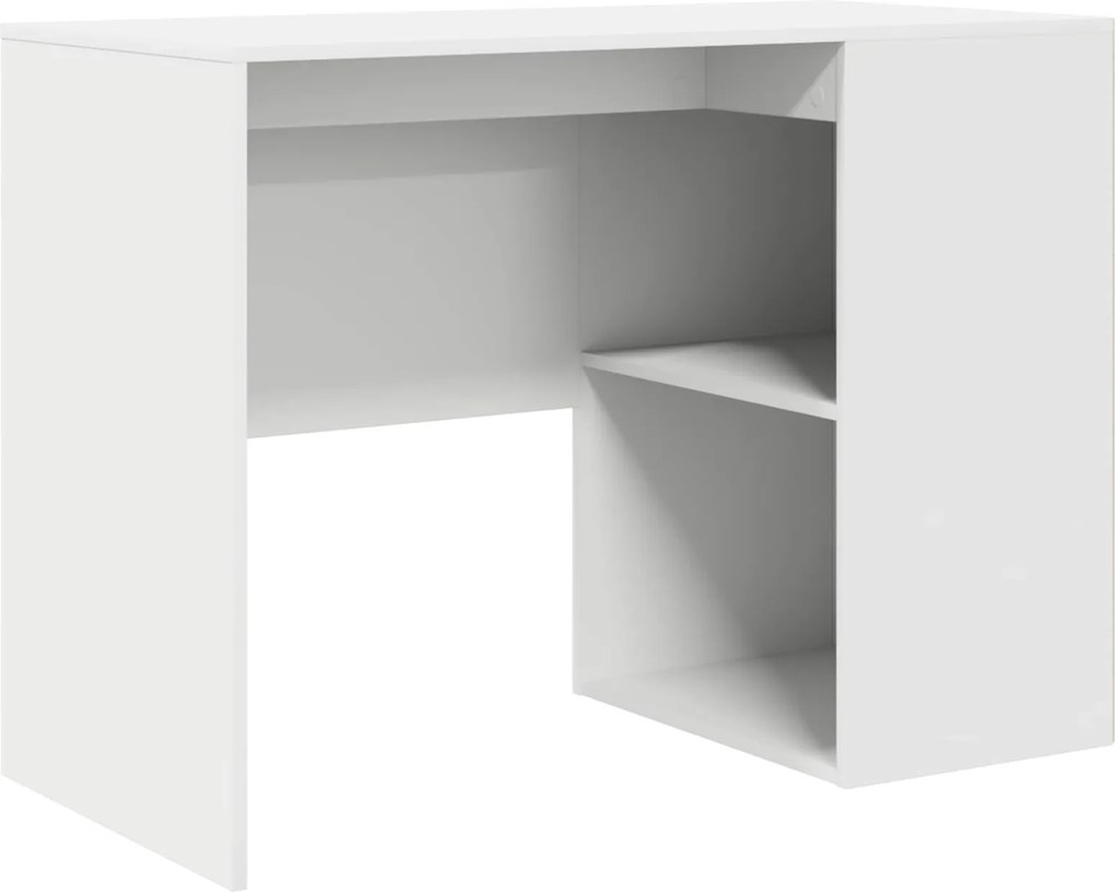 Rohový psací stůl se zásuvkou s policí Bílá 102 x 88 x 75 cm 3337273