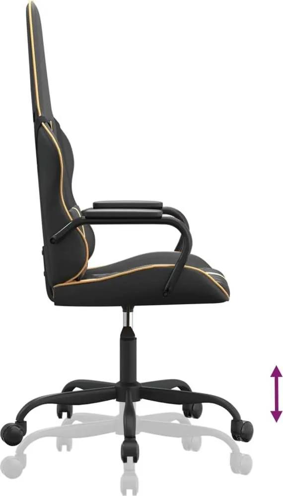 vidaXL Herní židle umělá kůže [3143789] Barva: Černo-zelená