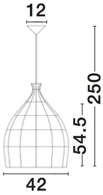 Nova Luce Závěsné svítidlo DESTIN železo a ratan, šedá barva E27 1x12W