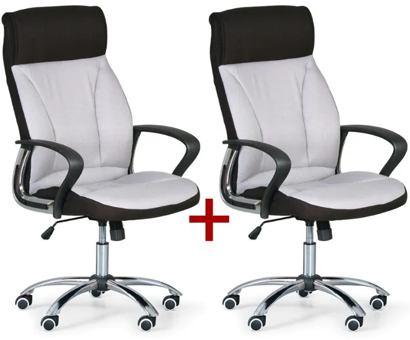 Kancelářské křeslo DERRY TEX 1+1 ZDARMA, šedá