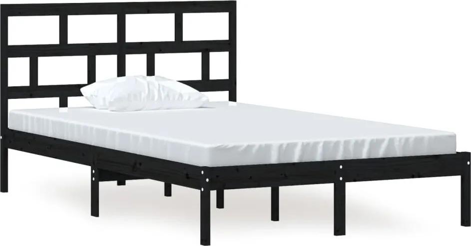 vidaXL Rám postele masivní borovice 120 x 200 cm [3101217] Barva: Černá