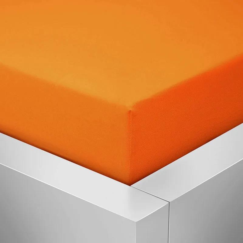 Písecké lůžkoviny Jersey prostěradlo  LYCRA 180x200 / 25cm - oranžové