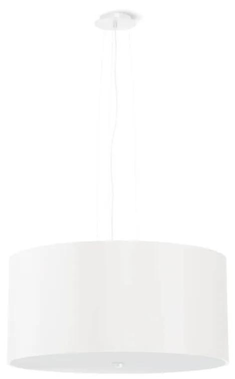 Závěsné svítidlo Otto, 1x bílé textilní stínítko, (bílé sklo), (fi 50 cm)