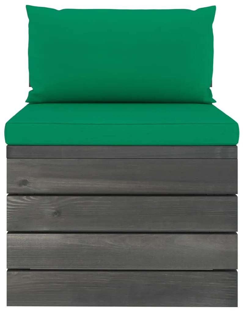 vidaXL 6dílná zahradní sedací souprava z palet + podušky borové dřevo [3061952] Barva: antracitová