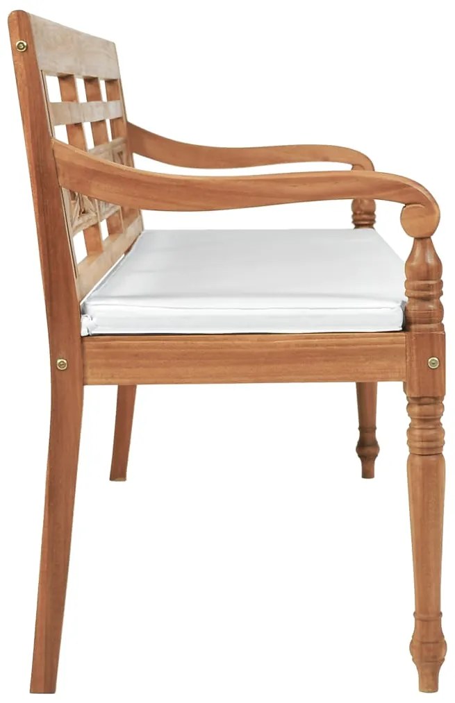 vidaXL Marketos Zahradní lavice Batavia s poduškou 150 cm teak
